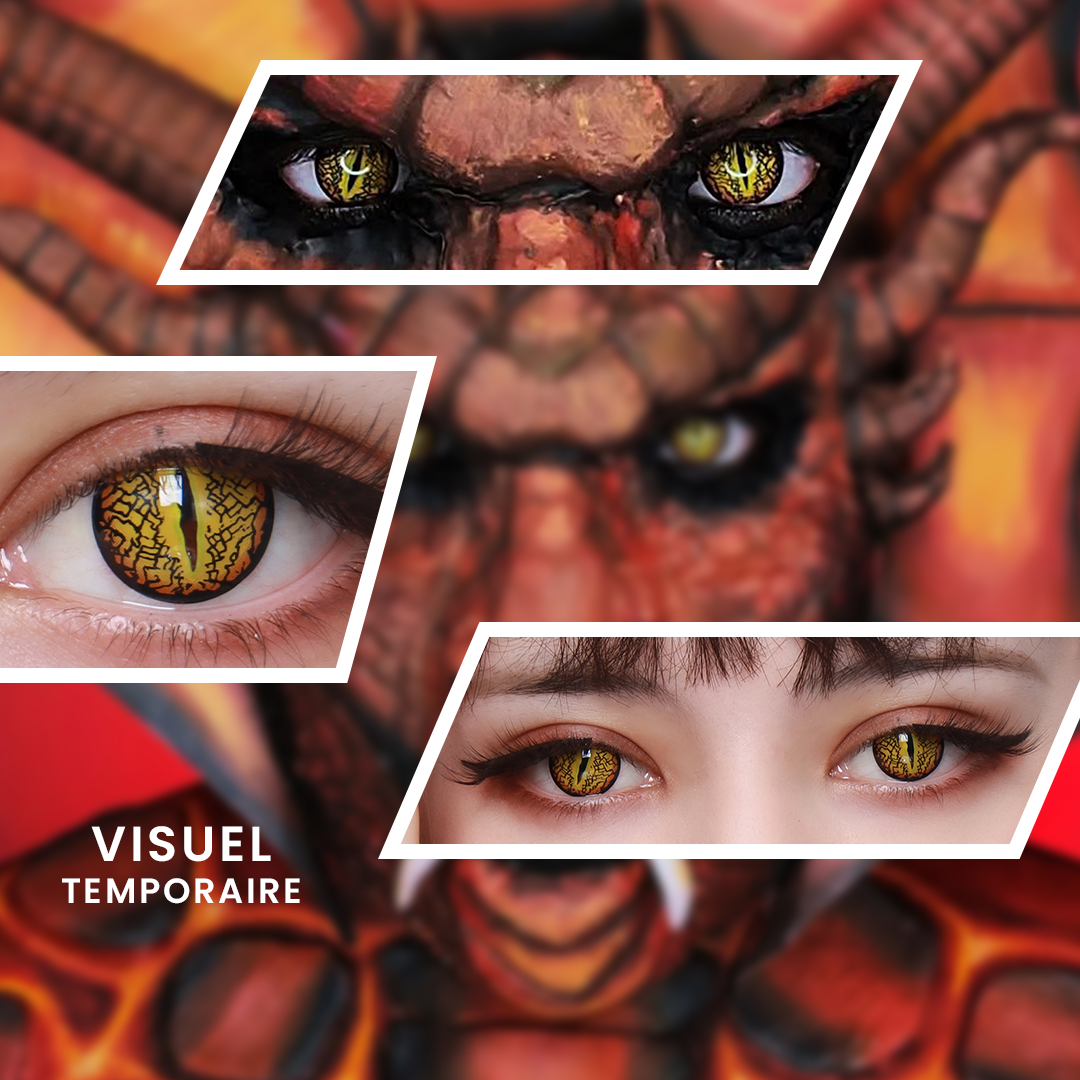 Yellow Brown Reptile Lens